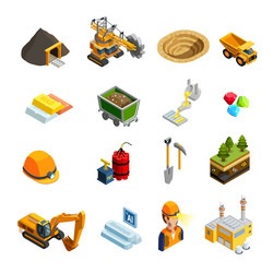 Mining infographic set Royalty Free Vector Image