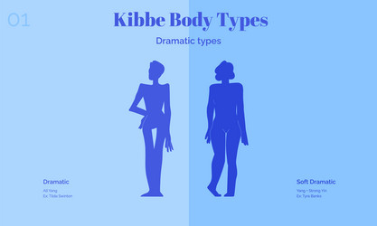 Two natural female kibbe body types Royalty Free Vector