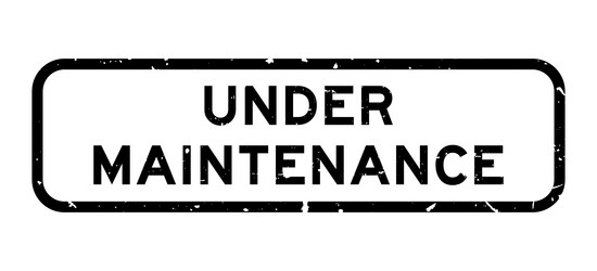 Grunge red under maintenance word square rubber Vector Image