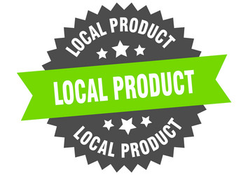 Local product sign circular band Royalty Free Vector Image