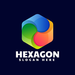 Hexagon colors logo Royalty Free Vector Image - VectorStock