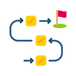 Milestone icon image Royalty Free Vector Image