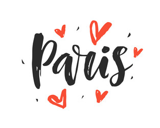 Calligraphy Hand Lettering Paris Written Vector Images (27)