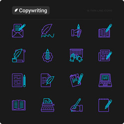 Creative thin line icons set Royalty Free Vector Image