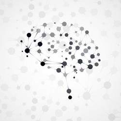 Molecular structure in the form of brain Vector Image