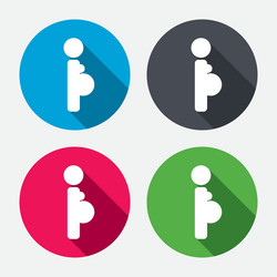 Pregnant sign icon pregnancy symbol Royalty Free Vector