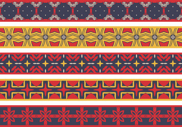 Seamless decorative borders Royalty Free Vector Image