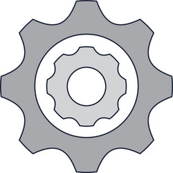 Single gear icon Royalty Free Vector Image - VectorStock