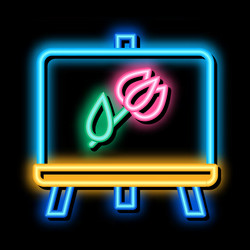 Preschool playground neon glow icon Royalty Free Vector