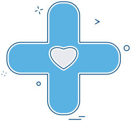 Plus heart medical icon design Royalty Free Vector Image