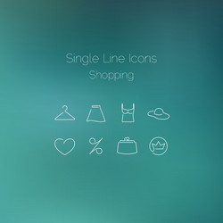 Various icons set drawn with single line Vector Image