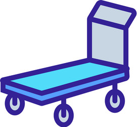 Two wheeled trolleys front view icon Royalty Free Vector