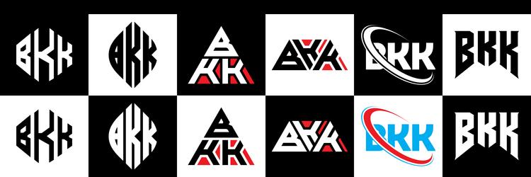 Bkk logo letter design Royalty Free Vector Image