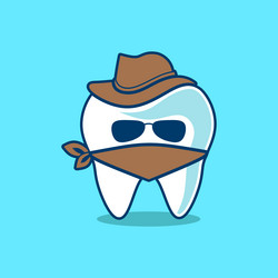 Teeth tooth cute character emotion emoticon logo Vector Image