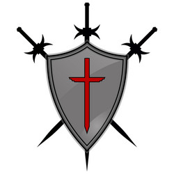 Templar shield icon Royalty Free Vector Image - VectorStock