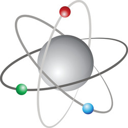 Atom orbit elliptical ellipse stylized stars Vector Image