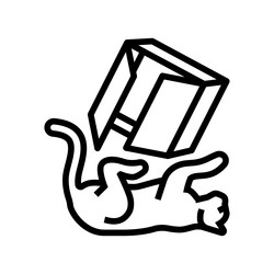 Below preposition english line icon Royalty Free Vector