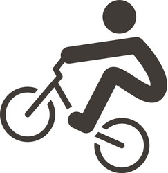 Cycling bmx icon Royalty Free Vector Image - VectorStock