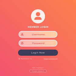 Login form page template set Royalty Free Vector Image