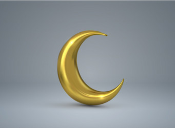 Realistic golden moon in different positions Vector Image