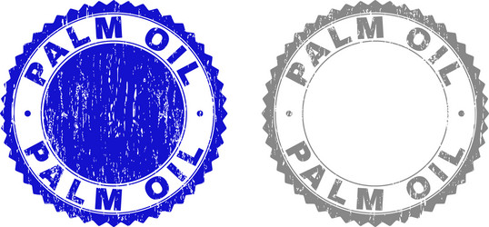 Palm oil rubber stamps Royalty Free Vector Image