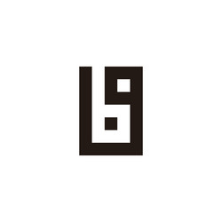 Letter bg square geometric symbol simple logo Vector Image