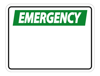 Symbol emergency sign label on white background Vector Image
