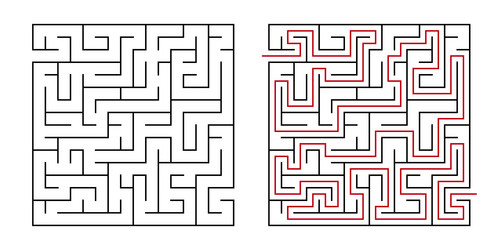 Education logic game labyrinth for kids find Vector Image