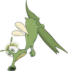 Cute leaf insect on white background Royalty Free Vector