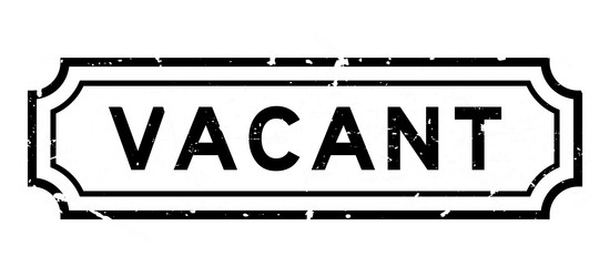 Grunge black vacant word round rubber seal stamp Vector Image