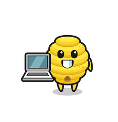 Set of cute beekeeper cartoon Royalty Free Vector Image
