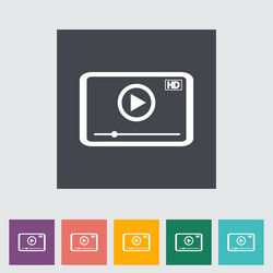 Flat video player Royalty Free Vector Image - VectorStock