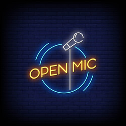 Open mic night live show background Royalty Free Vector