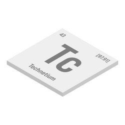 Technetium tc periodic table element Royalty Free Vector