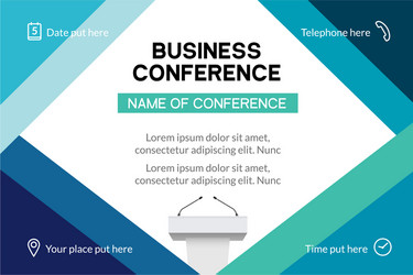 Business conference simple template invitation Vector Image
