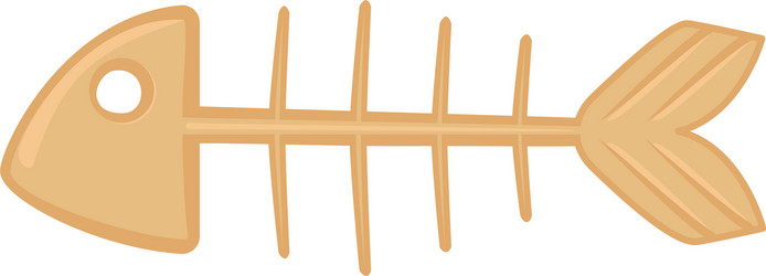 Colorful cartoon fish skeleton set Royalty Free Vector Image