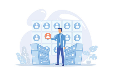 Client database analysis marketing strategy crm Vector Image