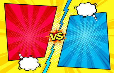 Versus comic book background Royalty Free Vector Image