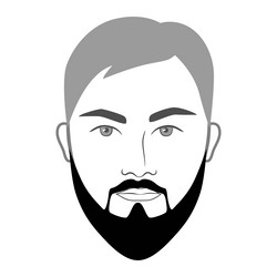Brett beard style men in face facial Royalty Free Vector