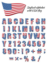 Flag font Royalty Free Vector Image - VectorStock
