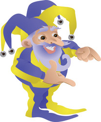 Funny jester Royalty Free Vector Image - VectorStock