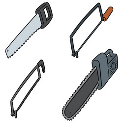 Set of saw Royalty Free Vector Image - VectorStock