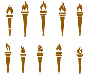 Torch blue symbol abstract design Royalty Free Vector Image