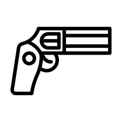 Gun icon outline style military army element Vector Image