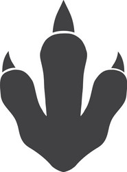 Raptor dinosaur paw print logo Royalty Free Vector Image