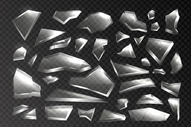 Scattered glass shatters Royalty Free Vector Image