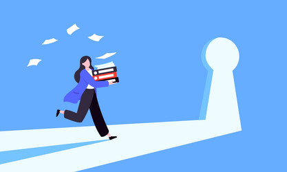 Unlock your opportunity concept with keyhole Vector Image