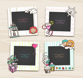 Beautiful template hand drawn frames Royalty Free Vector
