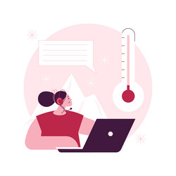 Cold calling abstract concept Royalty Free Vector Image