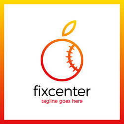Fix repair center logo Royalty Free Vector Image